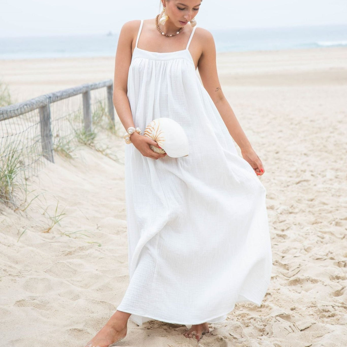 Bay Maxi Dress - White – Embella Jewellery