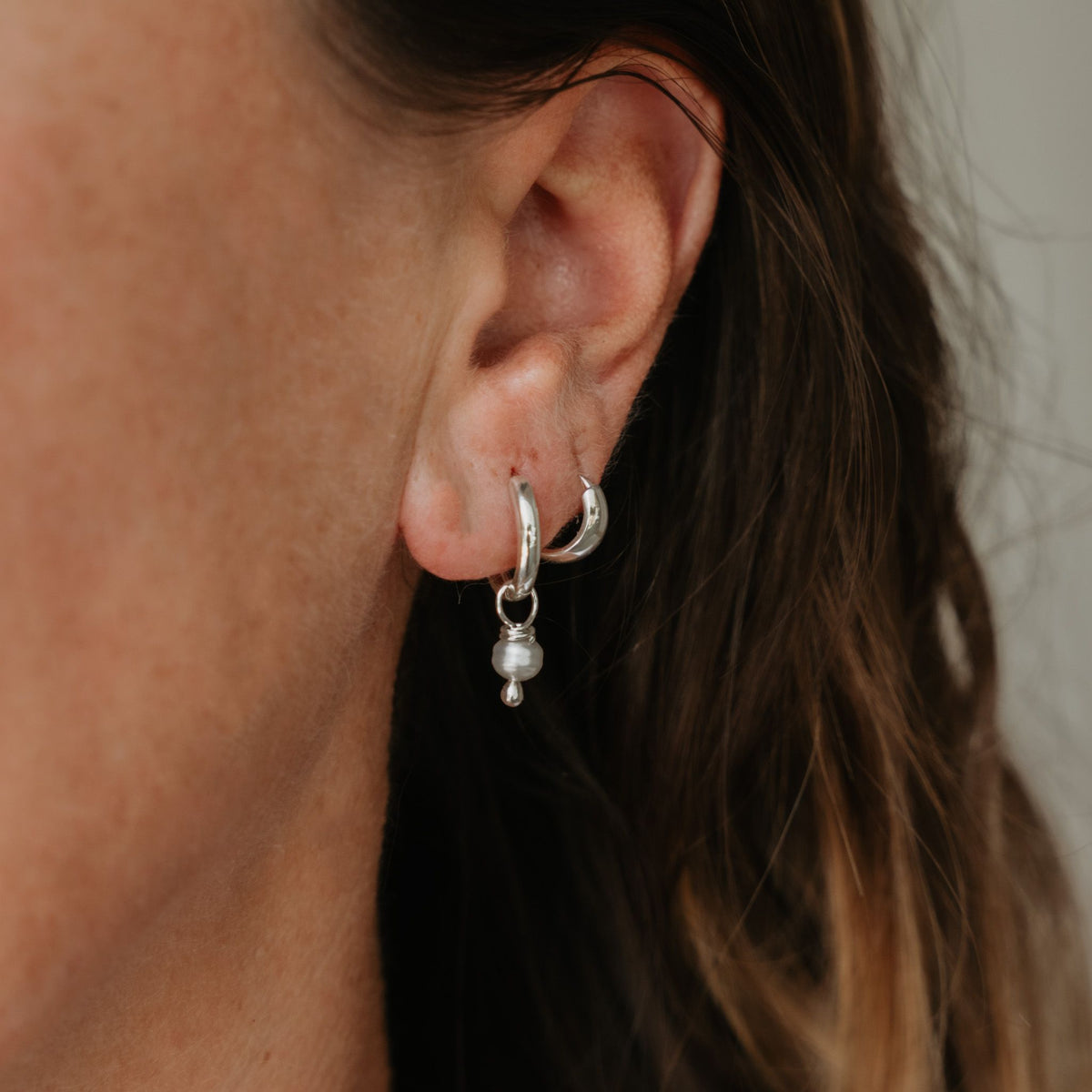 Embella Pearl Huggies – Embella Jewellery