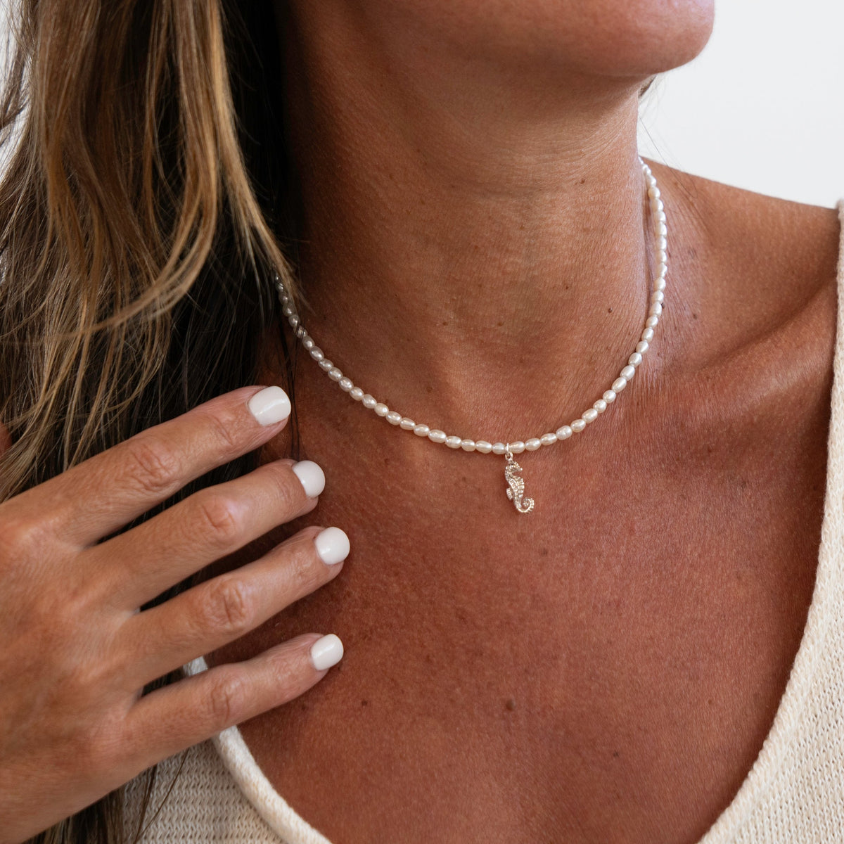 Pearl Seahorse Choker – Embella Jewellery