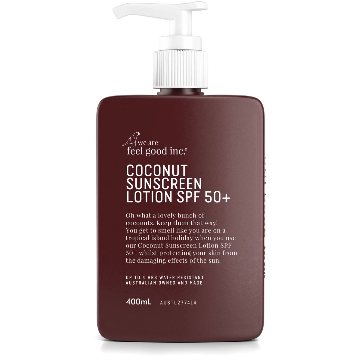 Coconut Sunscreen 400ml SPF 50+ – Embella Jewellery